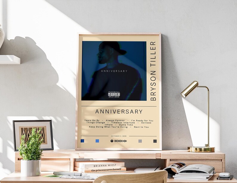 Bryson Tiller Poster | Anniversary Poster | Album Poster Prints | Wall ...
