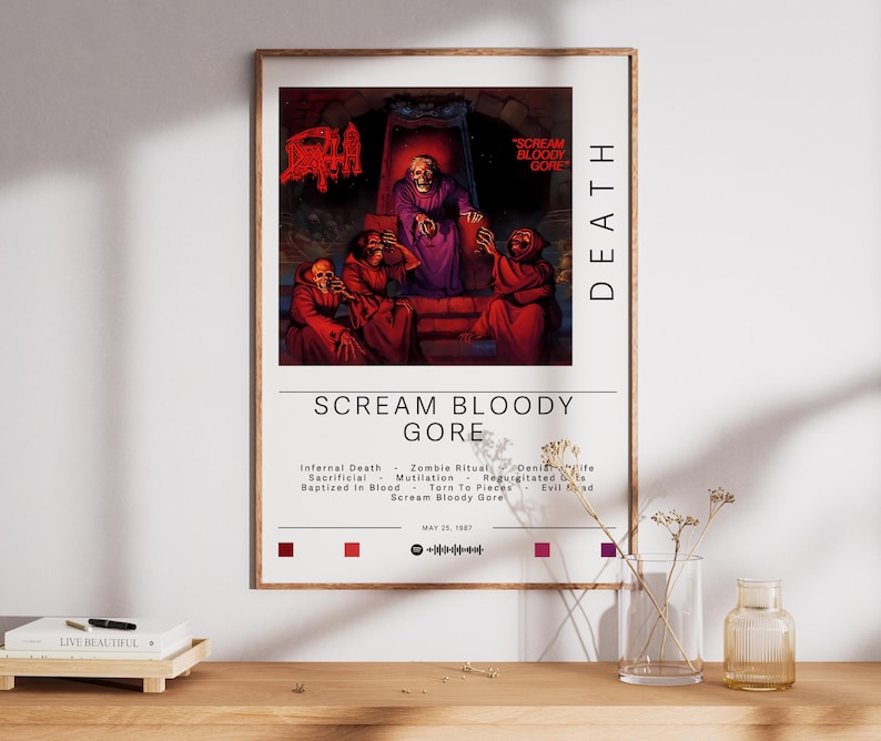 Death Poster | Scream Bloody Gore Poster | Album Poster Prints | Wall ...