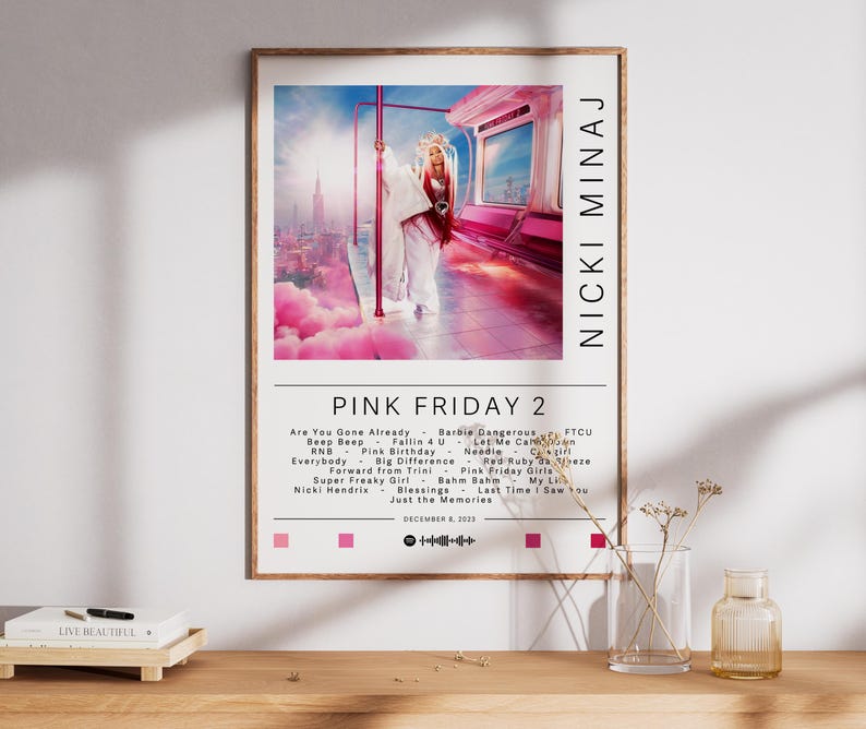 Nicki Minaj Poster | Pink Friday 2 Poster | Album Poster Prints | Wall ...