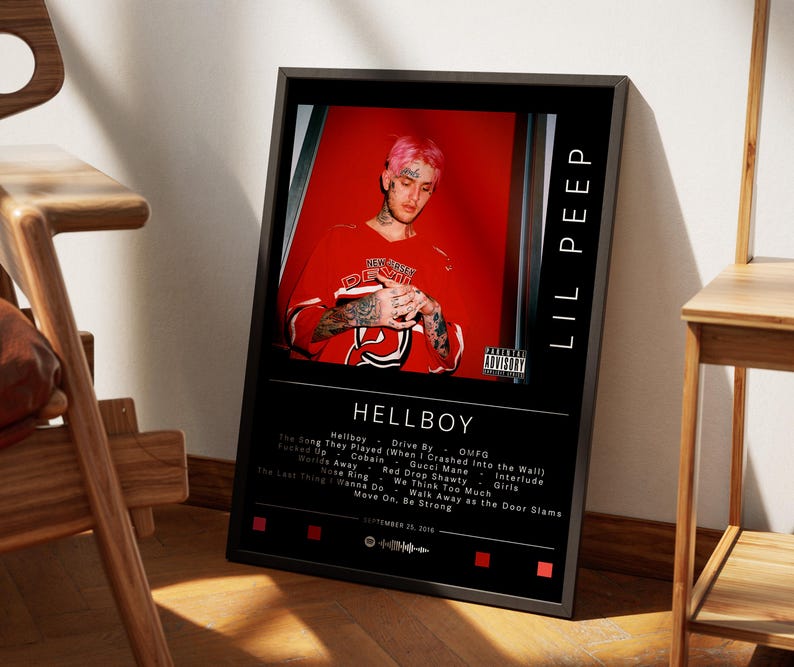 Lil Peep Poster | HELLBOY Poster | Album Poster Prints | Wall Decor ...