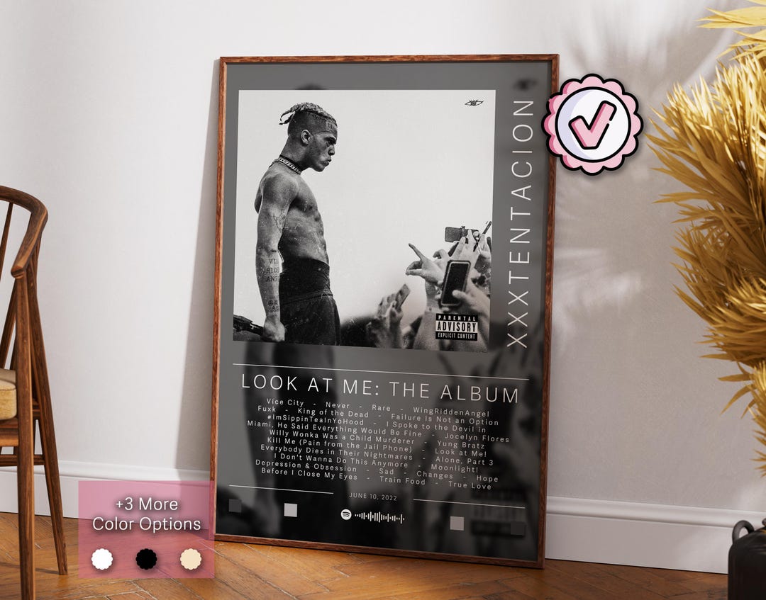 Xxxtentacion Poster | Look at Me Poster | Album Poster Prints | Wall ...