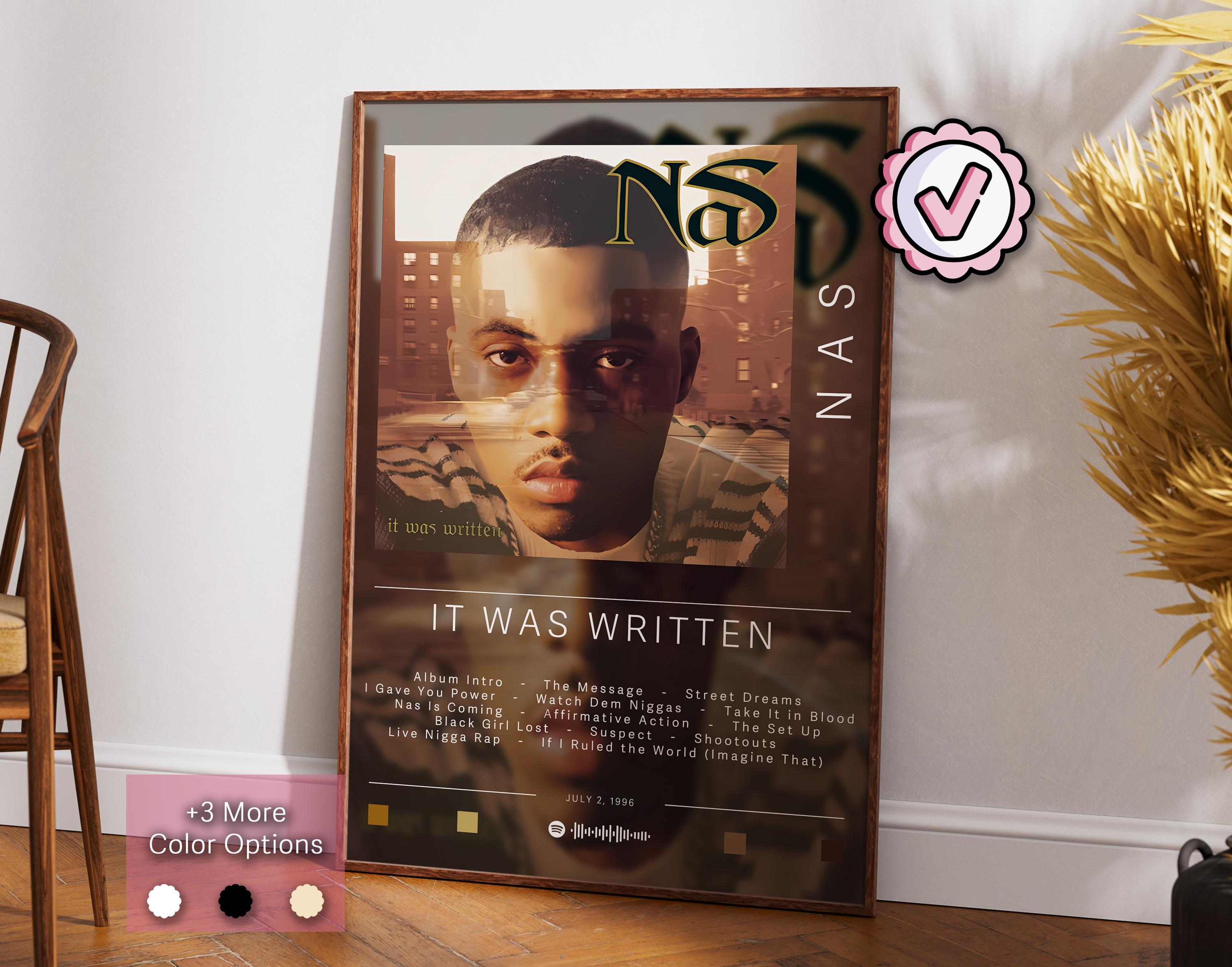 Nas Poster | It Was Written Poster | Album Poster Prints | Wall Decor ...