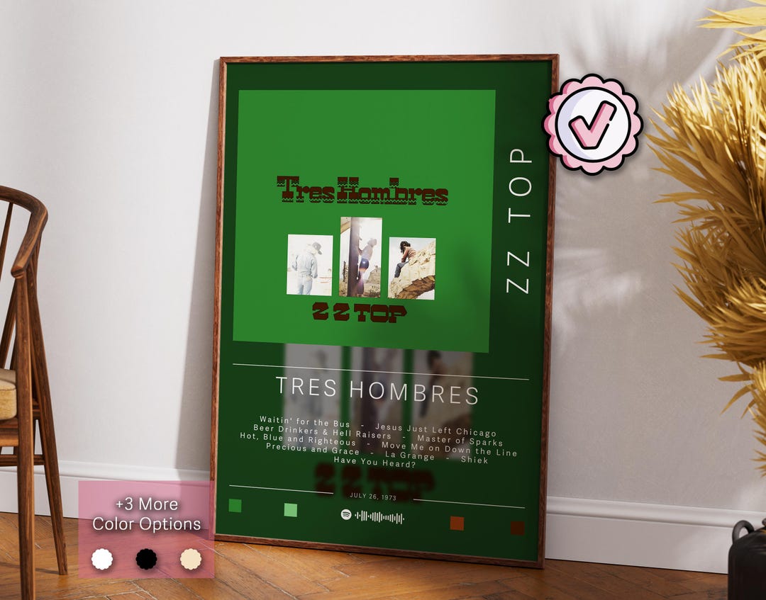 ZZ Top Poster | Tres Hombres Poster | Album Poster Prints | Wall Decor ...