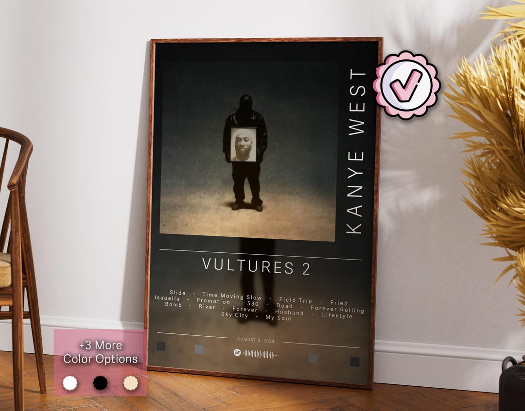 Kanye West Poster | Vultures 2 Poster | Album Poster Prints | Wall ...