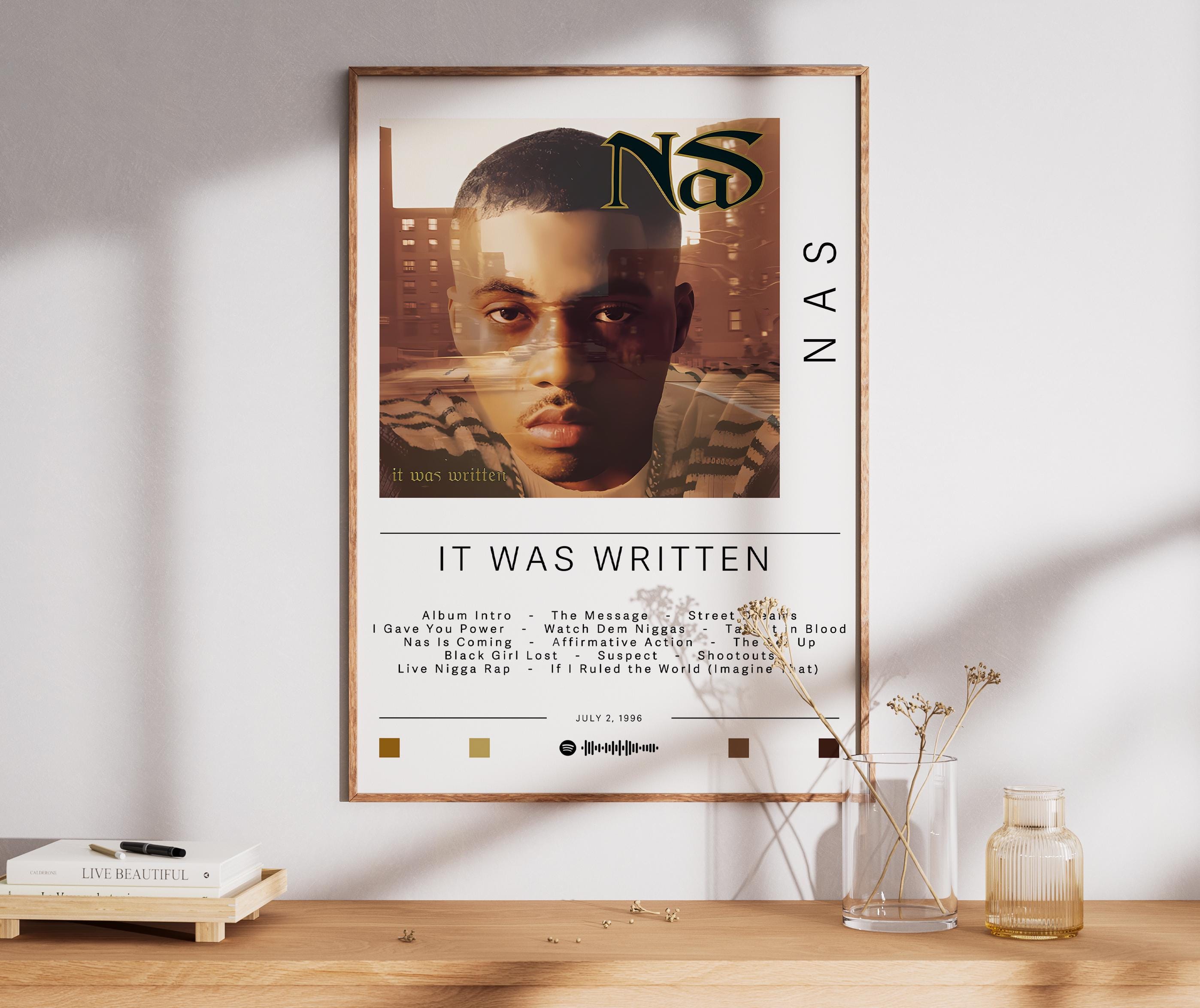 Nas Poster | It Was Written Poster | Album Poster Prints | Wall Decor ...