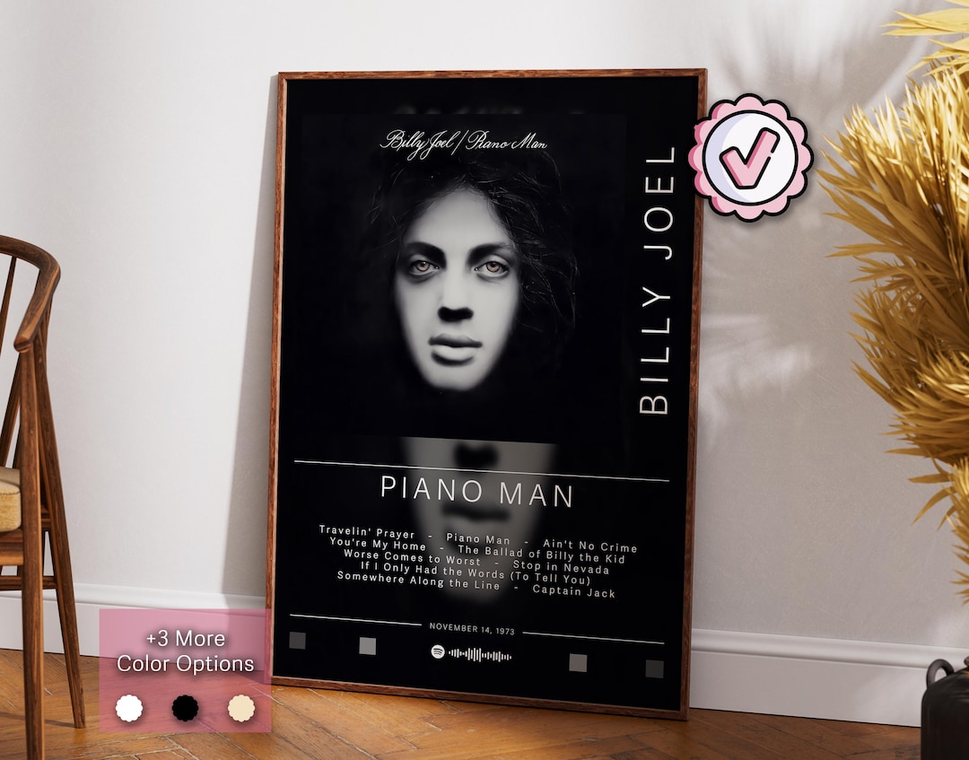 Billy Joel Poster | Piano Man Poster | Album Poster Prints | Wall Decor ...