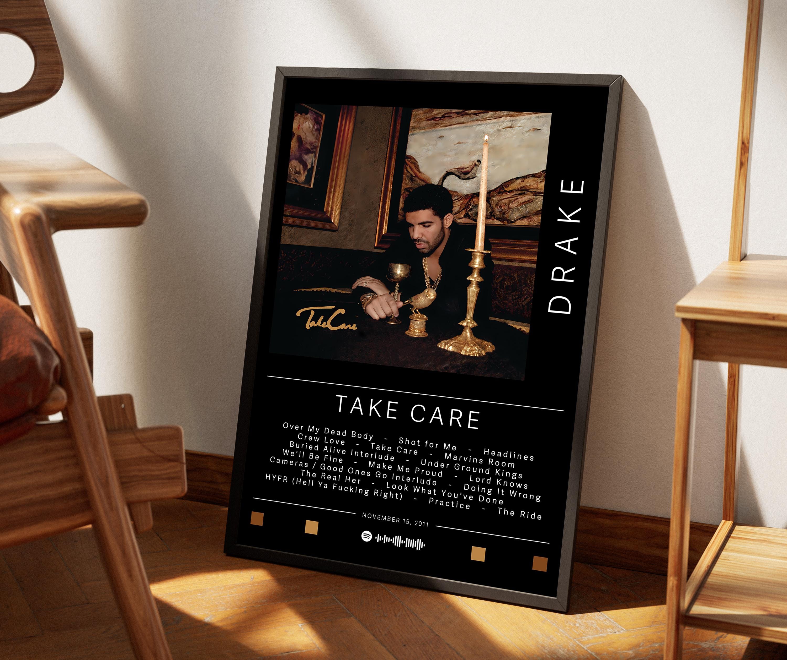 Drake Poster | Take Care Poster | Album Poster Prints | Wall Decor ...