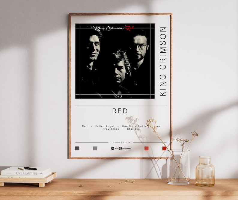 King Crimson Poster | Red Poster | Album Poster Prints | Wall Decor ...