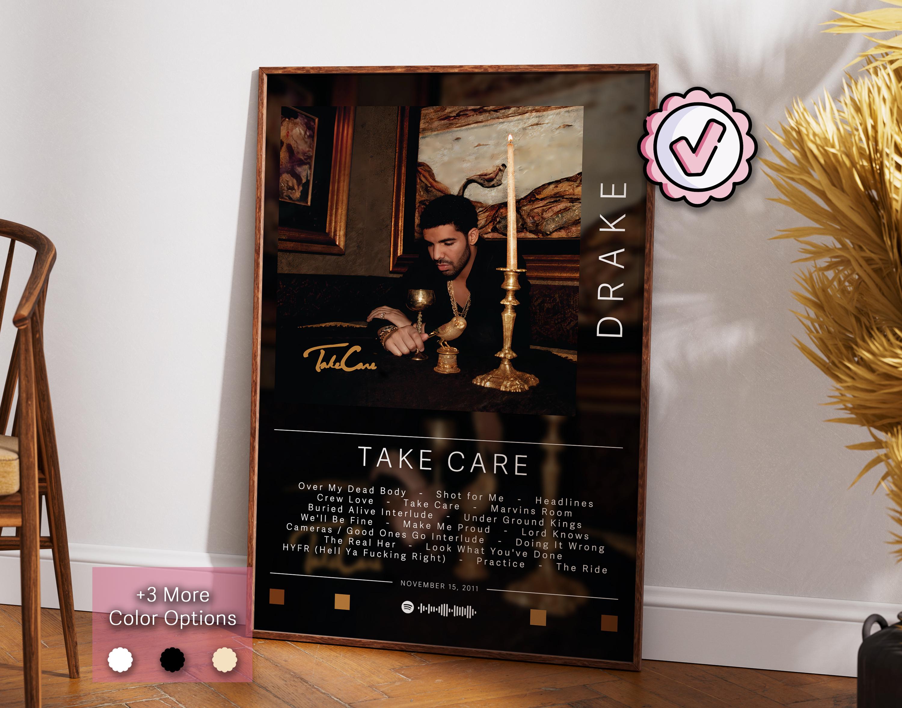 Drake Poster | Take Care Poster | Album Poster Prints | Wall Decor ...