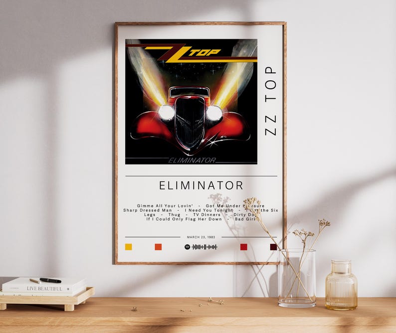 ZZ Top Poster | Eliminator Poster | Album Poster Prints | Wall Decor ...