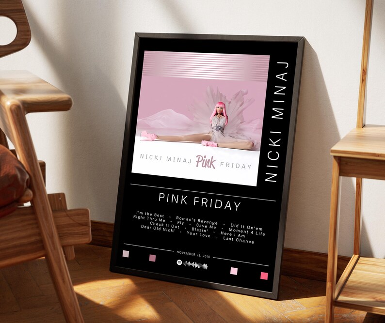 Nicki Minaj Poster | Pink Friday Poster | Album Poster Prints | Wall ...
