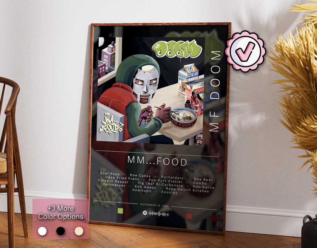 MF DOOM Poster | Mm... Food Poster | Album Poster Prints | Wall Decor ...