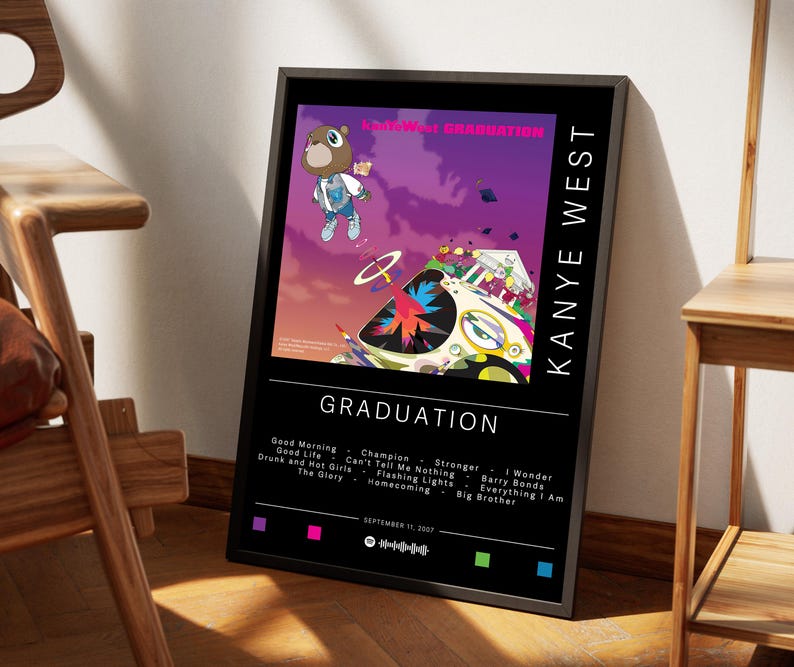 Kanye West Poster | Graduation Poster | Album Poster Prints | Wall ...