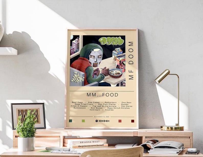 MF DOOM Poster | Mm... Food Poster | Album Poster Prints | Wall Decor ...