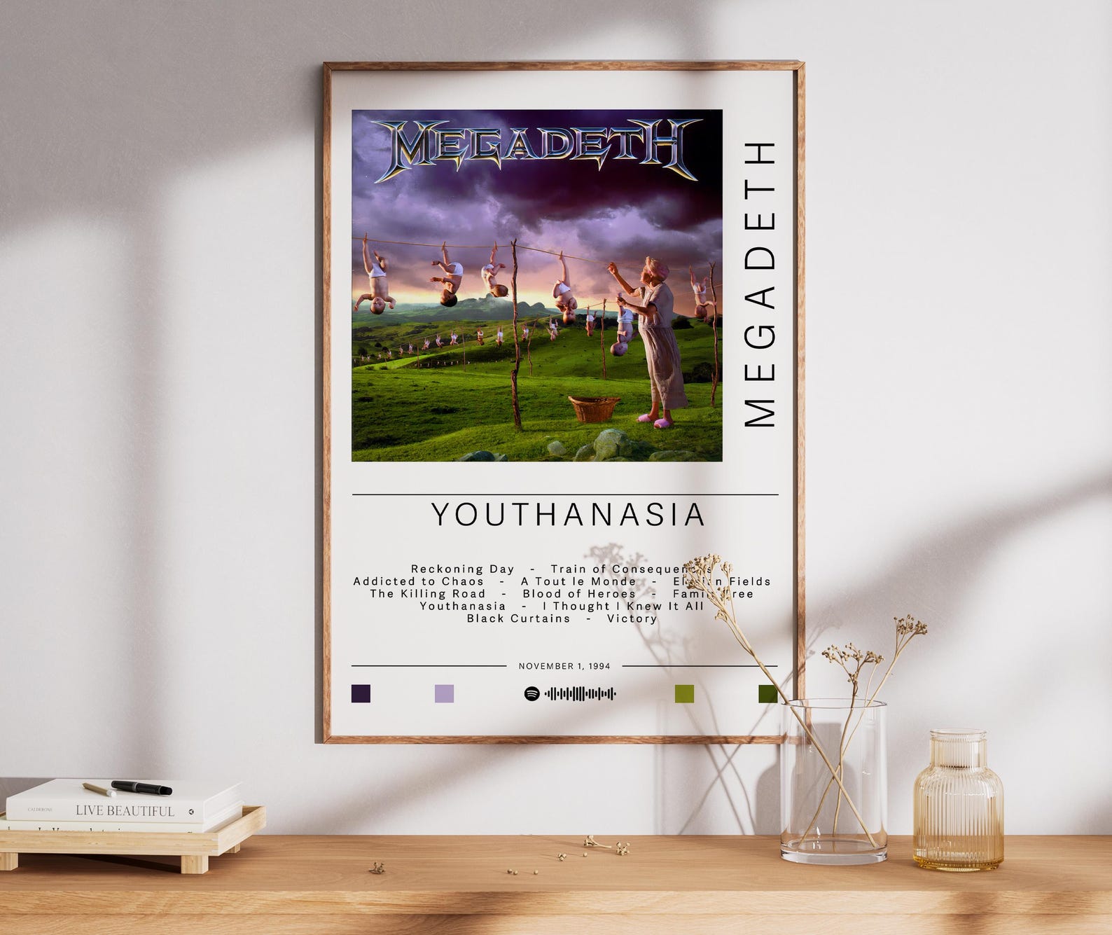 Megadeth Poster | Youthanasia Poster | Album Poster Prints | Wall Decor ...