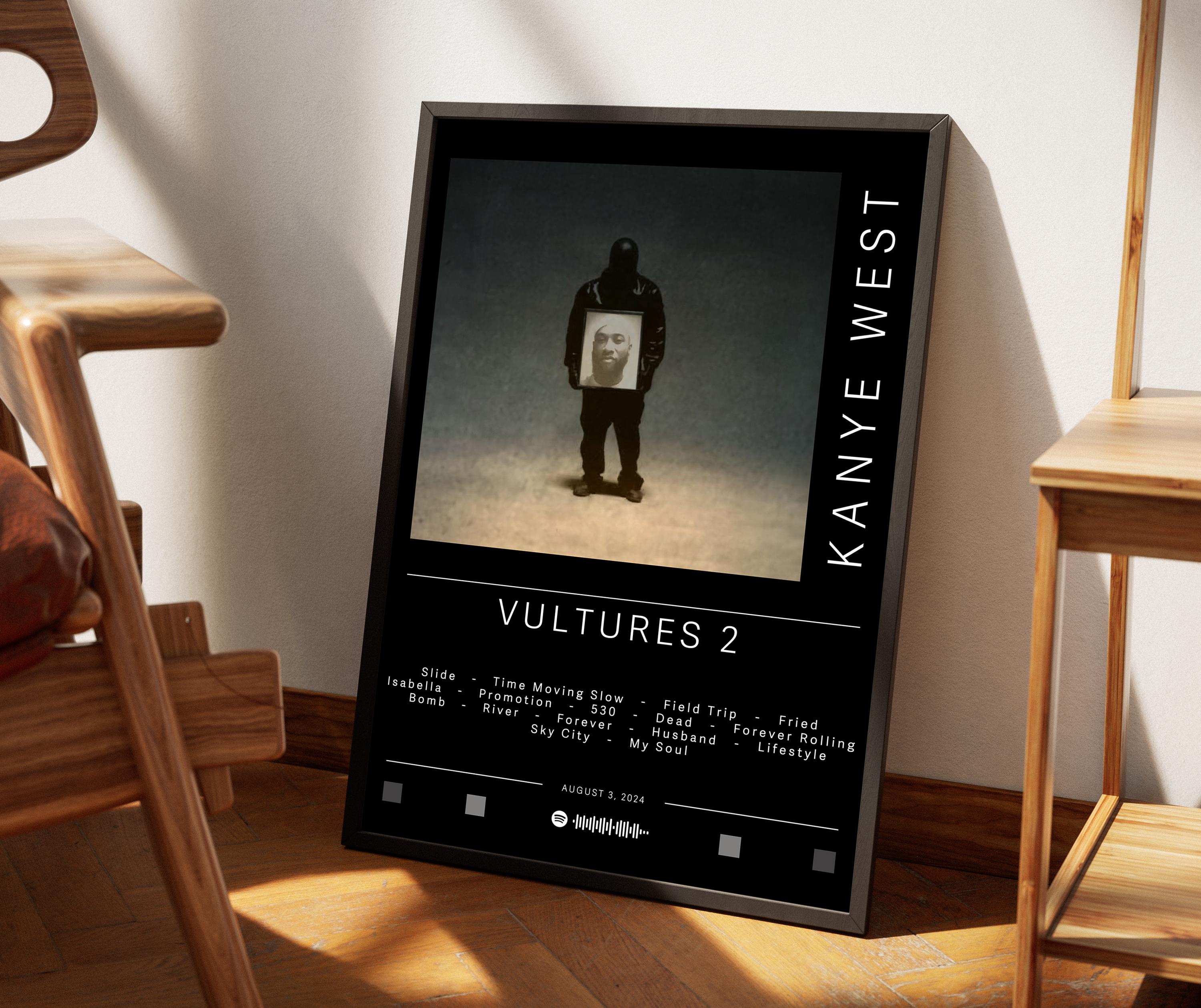 Kanye West Poster | Vultures 2 Poster | Album Poster Prints | Wall ...