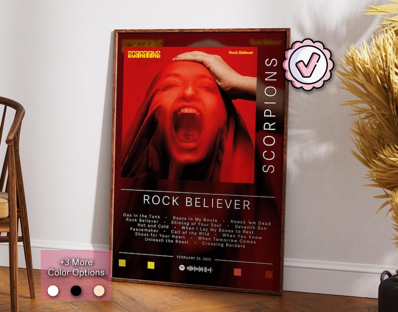 Scorpions Poster | Rock Believer Poster | Album Poster Prints | Wall ...