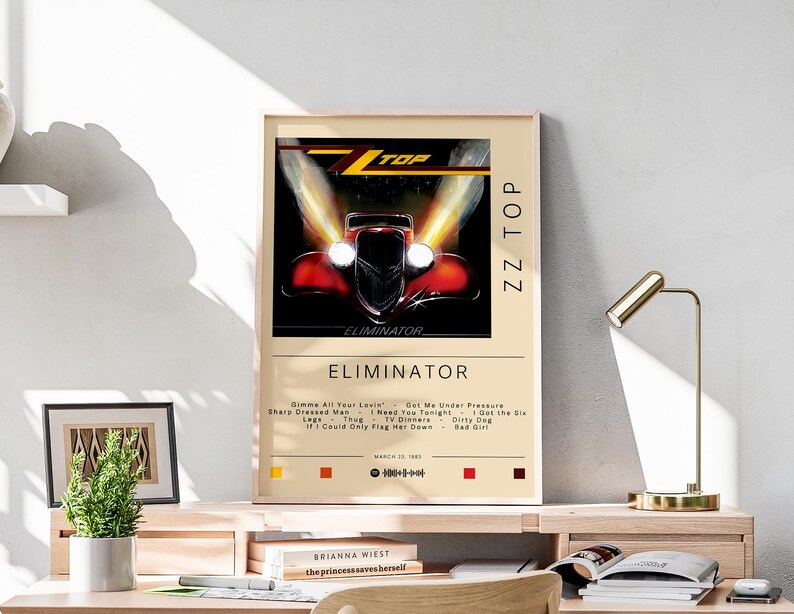 ZZ Top Poster | Eliminator Poster | Album Poster Prints | Wall Decor ...