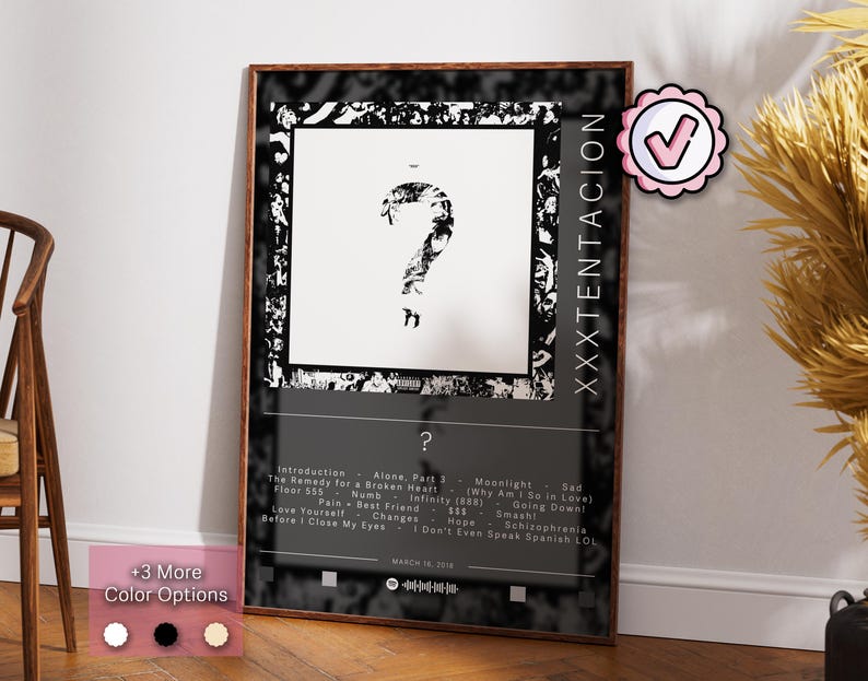 Xxxtentacion Poster | ? Poster | Album Poster Prints | Wall Decor ...