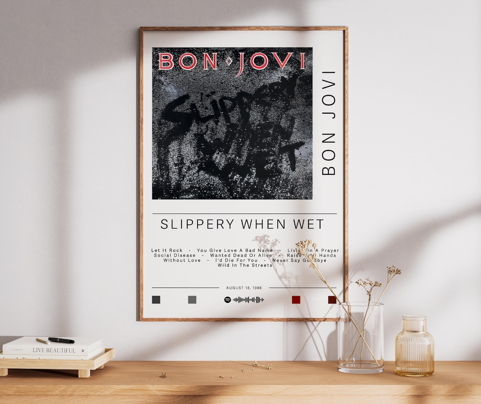 Bon Jovi Poster | Slippery When Wet Poster | Album Poster Prints | Wall ...