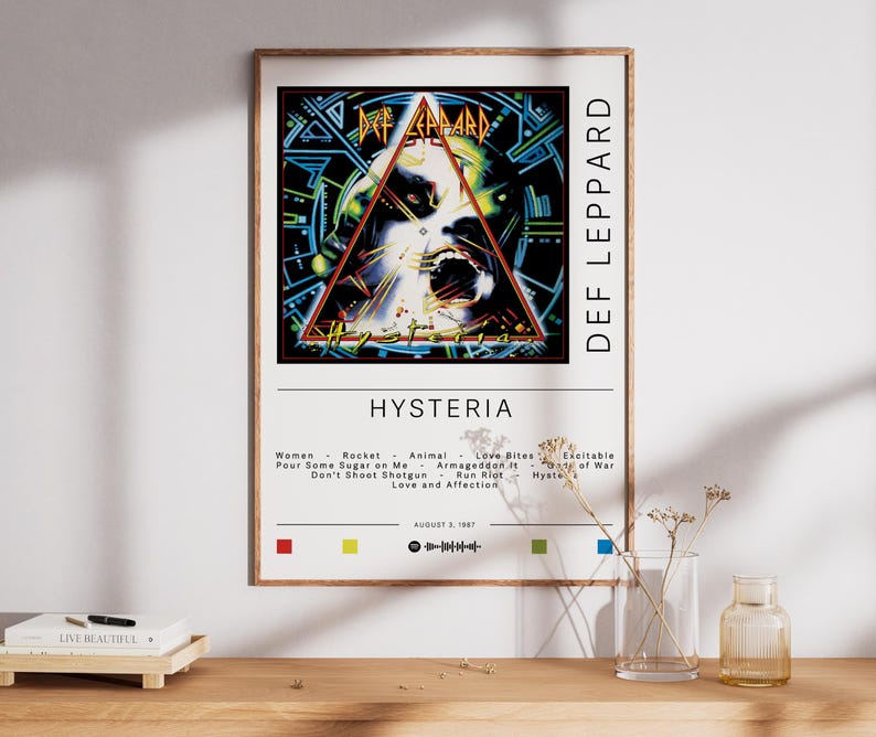 Def Leppard Poster | Hysteria Poster | Album Poster Prints | Wall Decor ...
