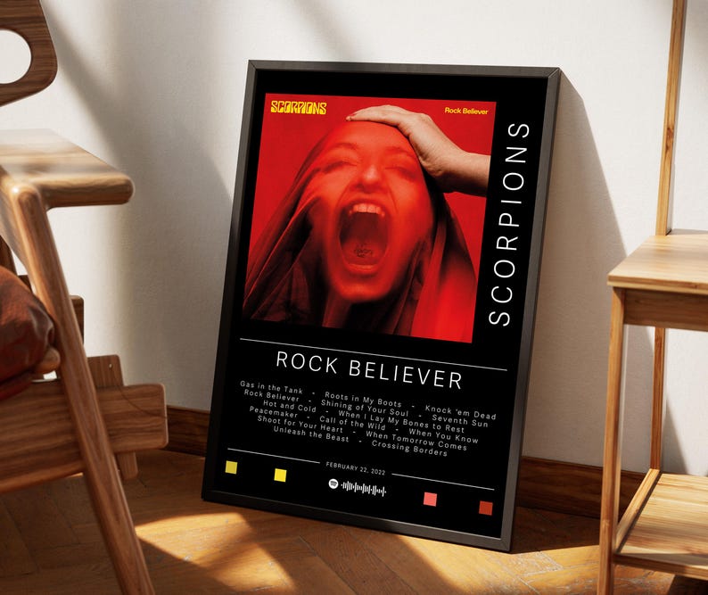 Scorpions Poster | Rock Believer Poster | Album Poster Prints | Wall ...
