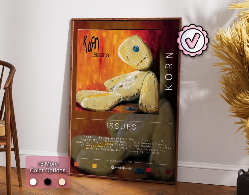 Korn Poster | Issues Poster | Album Poster Prints | Wall Decor Posters ...