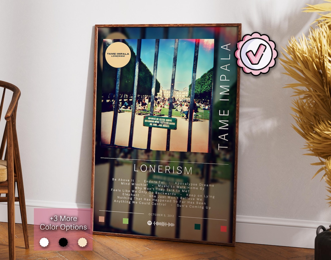Tame Impala Poster | Lonerism Poster | Album Poster Prints | Wall Decor ...