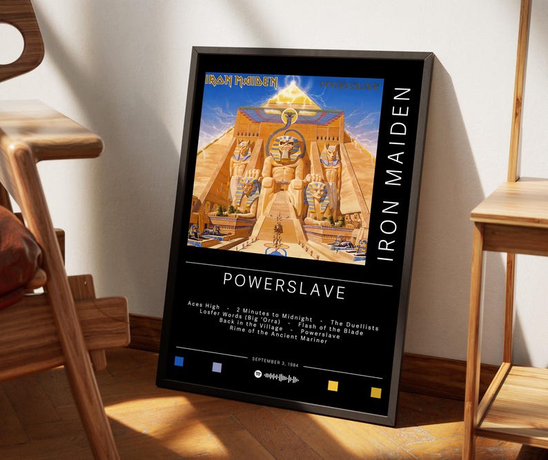 Iron Maiden Poster | Powerslave Poster | Album Poster Prints | Wall ...