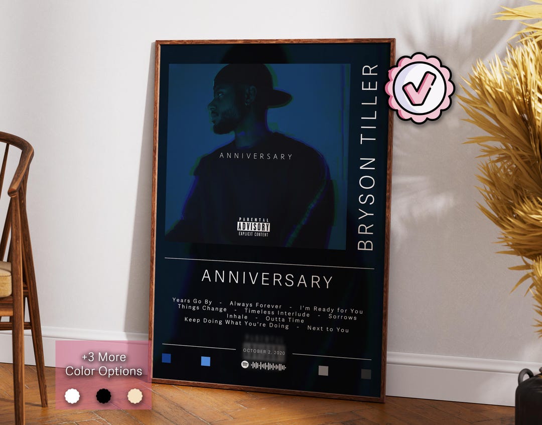 Bryson Tiller Poster | Anniversary Poster | Album Poster Prints | Wall ...