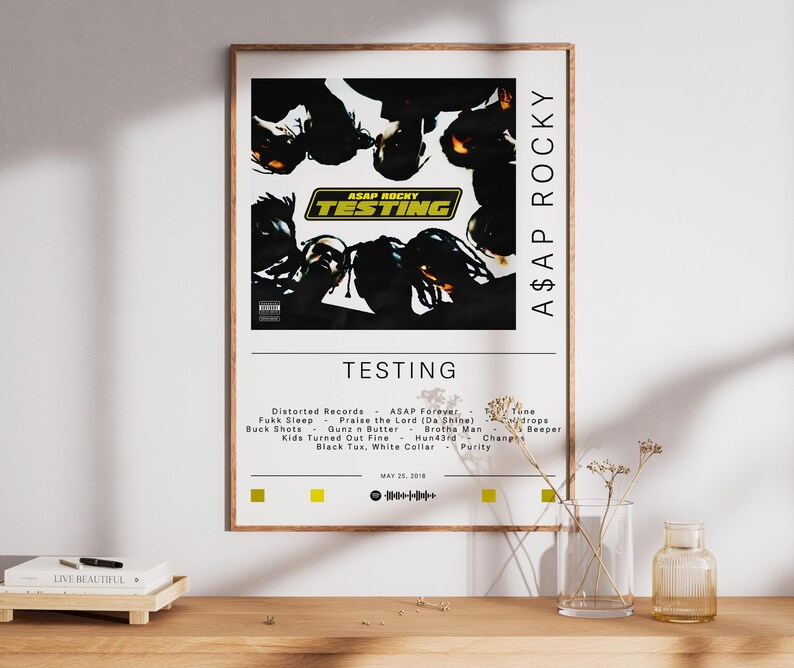 ASAP Rocky Poster | Testing Poster | Album Poster Prints | Wall Decor ...
