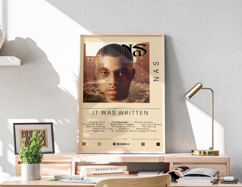 Nas Poster | It Was Written Poster | Album Poster Prints | Wall Decor ...