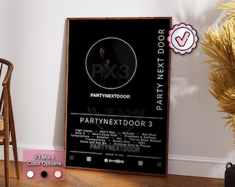 Party Next Door Print | Party Next Door Two Album Poster | Music Poster ...