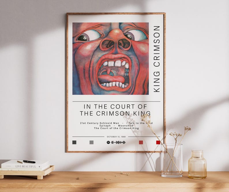King Crimson Poster | in the Court of the Crimson King Poster | Album ...