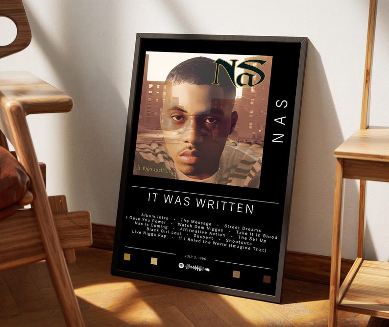 Nas Poster | It Was Written Poster | Album Poster Prints | Wall Decor ...