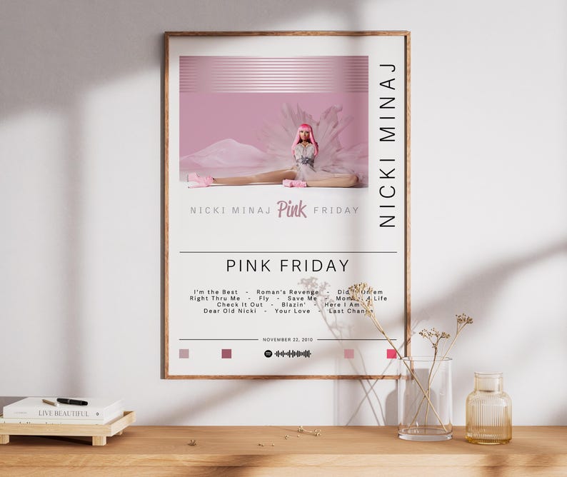 Nicki Minaj Poster | Pink Friday Poster | Album Poster Prints | Wall ...