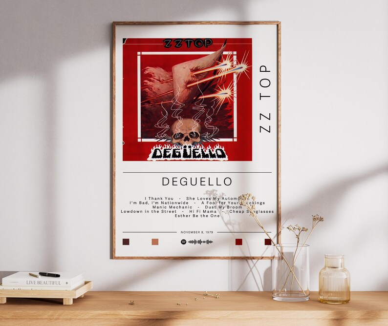 ZZ Top Poster | Deguello Poster | Album Poster Prints | Wall Decor ...