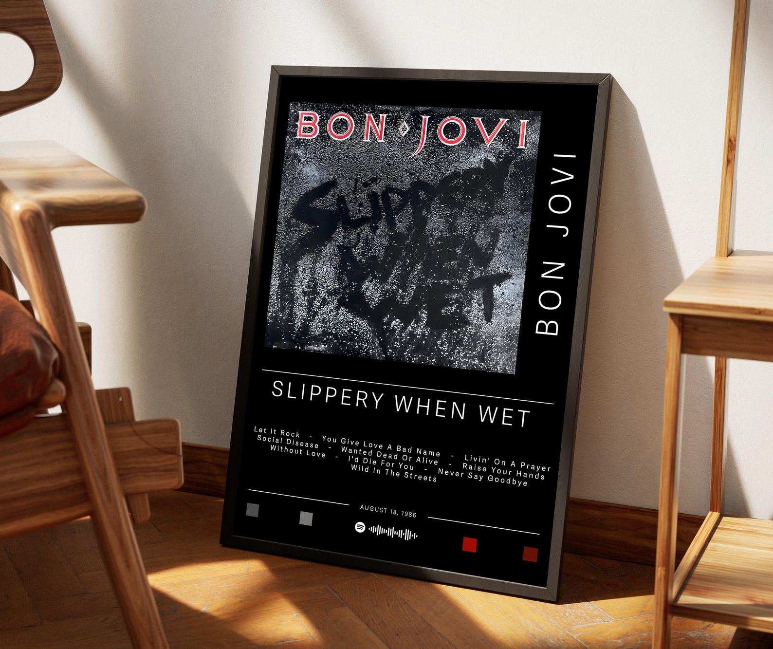 Bon Jovi Poster | Slippery When Wet Poster | Album Poster Prints | Wall ...