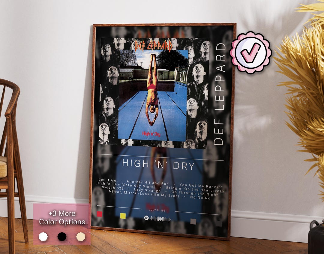 Def Leppard Poster | High 'N' Dry Poster | Album Poster Prints | Wall ...