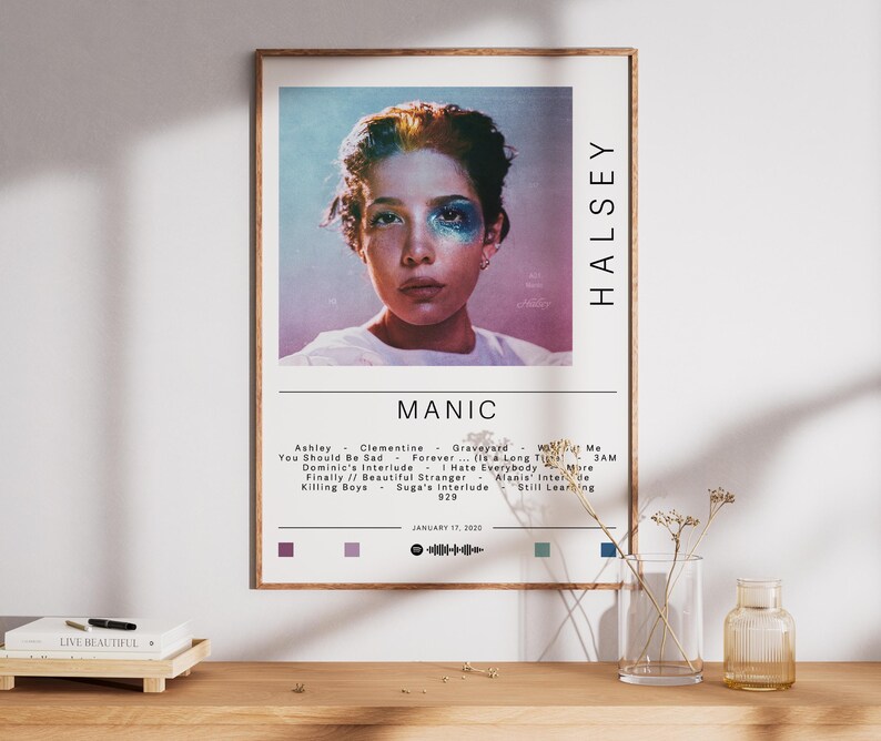 Halsey Poster | Manic Poster | Album Poster Prints | Wall Decor Posters ...