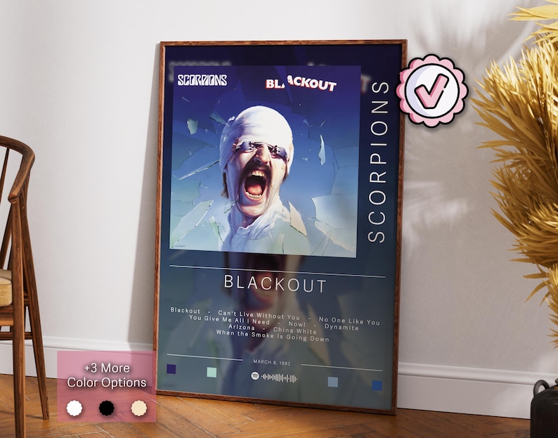 Scorpions Poster | Blackout Poster | Album Poster Prints | Wall Decor ...