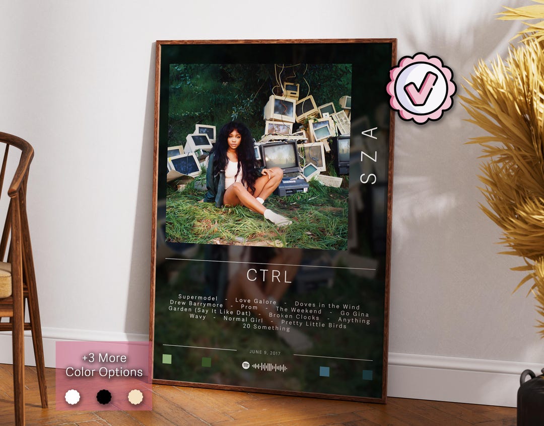SZA Poster | Ctrl Poster | Album Poster Prints | Wall Decor Posters | Album Cover Gift | Rap ...