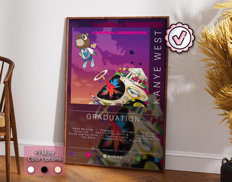 Kanye West Poster | Graduation Poster | Album Poster Prints | Wall ...