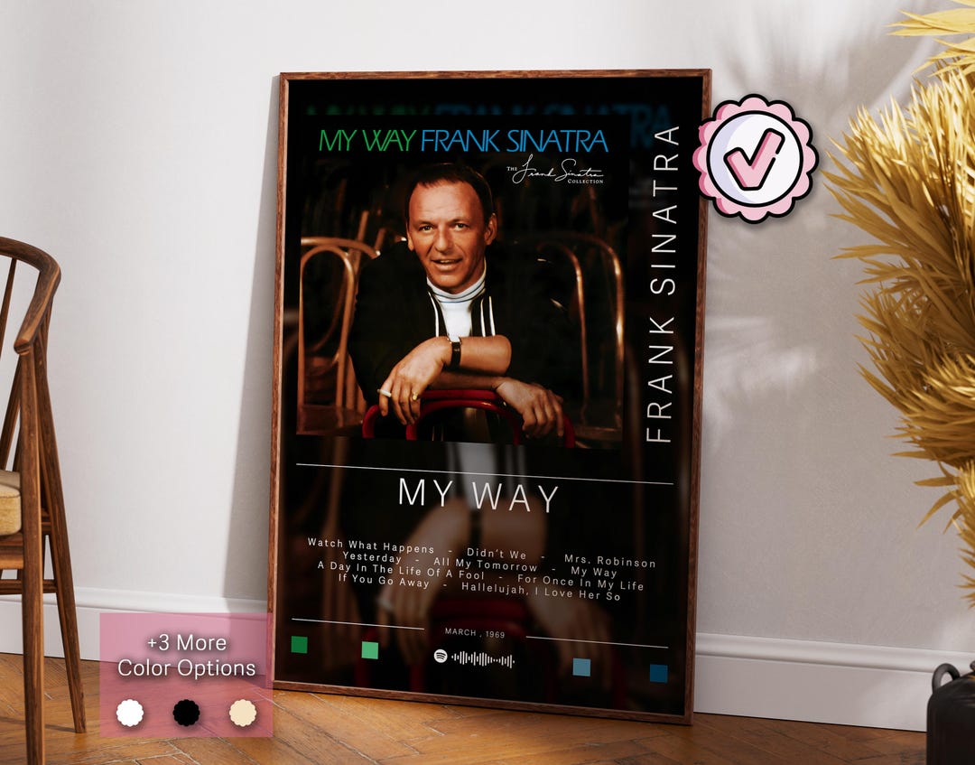 Frank Sinatra Poster | My Way Poster | Album Poster Prints | Wall Decor ...