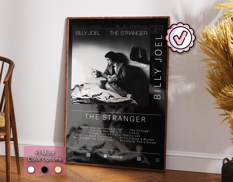 Billy Joel Poster | the Stranger Poster | Album Poster Prints | Wall ...