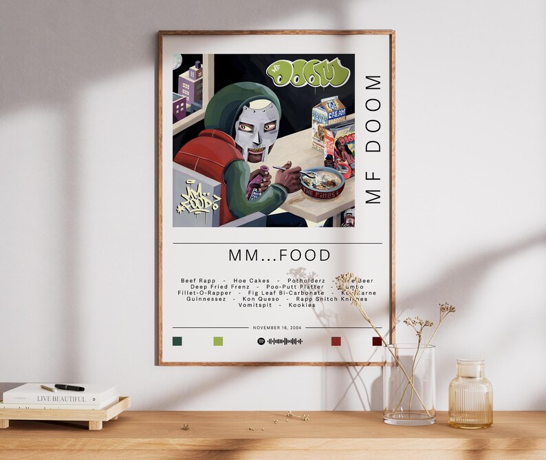 MF DOOM Poster | Mm... Food Poster | Album Poster Prints | Wall Decor ...