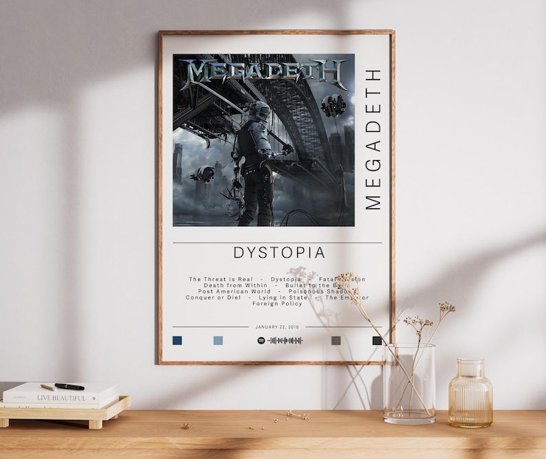 Megadeth Poster | Dystopia Poster | Album Poster Prints | Wall Decor ...