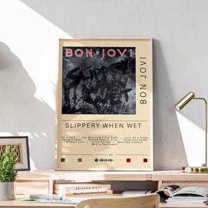 Bon Jovi Poster | Slippery When Wet Poster | Album Poster Prints | Wall ...