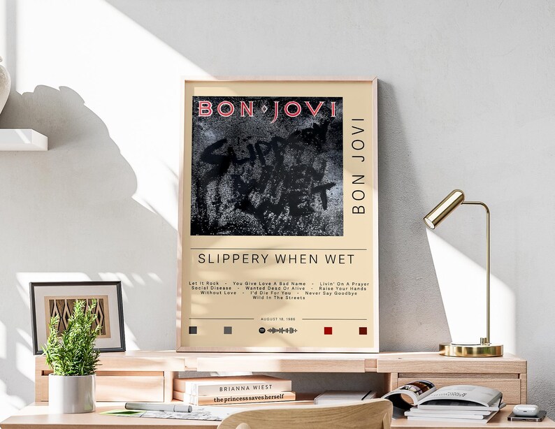 Bon Jovi Poster | Slippery When Wet Poster | Album Poster Prints | Wall ...