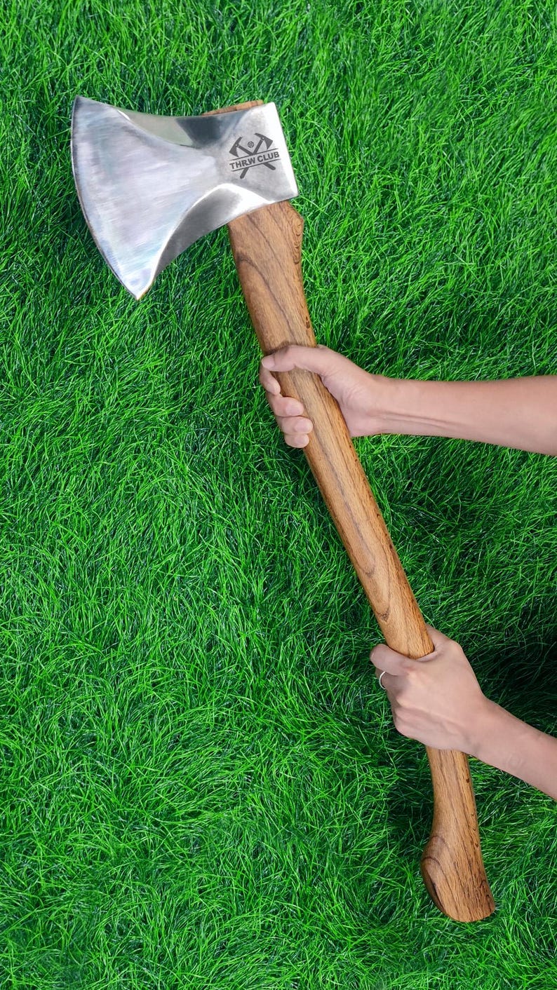 34.3 Inch Professional Wood Splitting Axe, Chopping With Leather Sheath ...